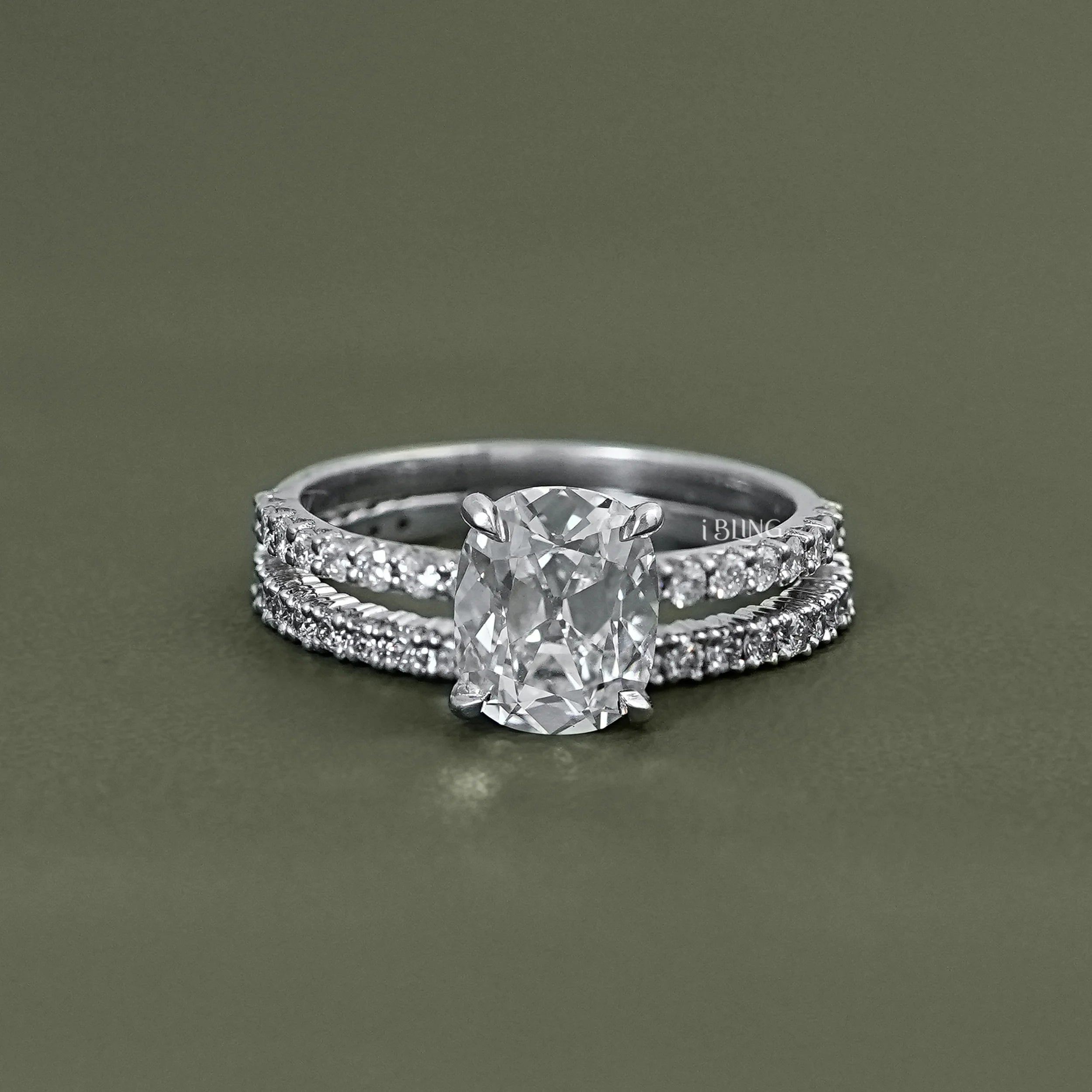 Bridal Ring Sets | Elongated Cushion Cut – Ibling Jewels