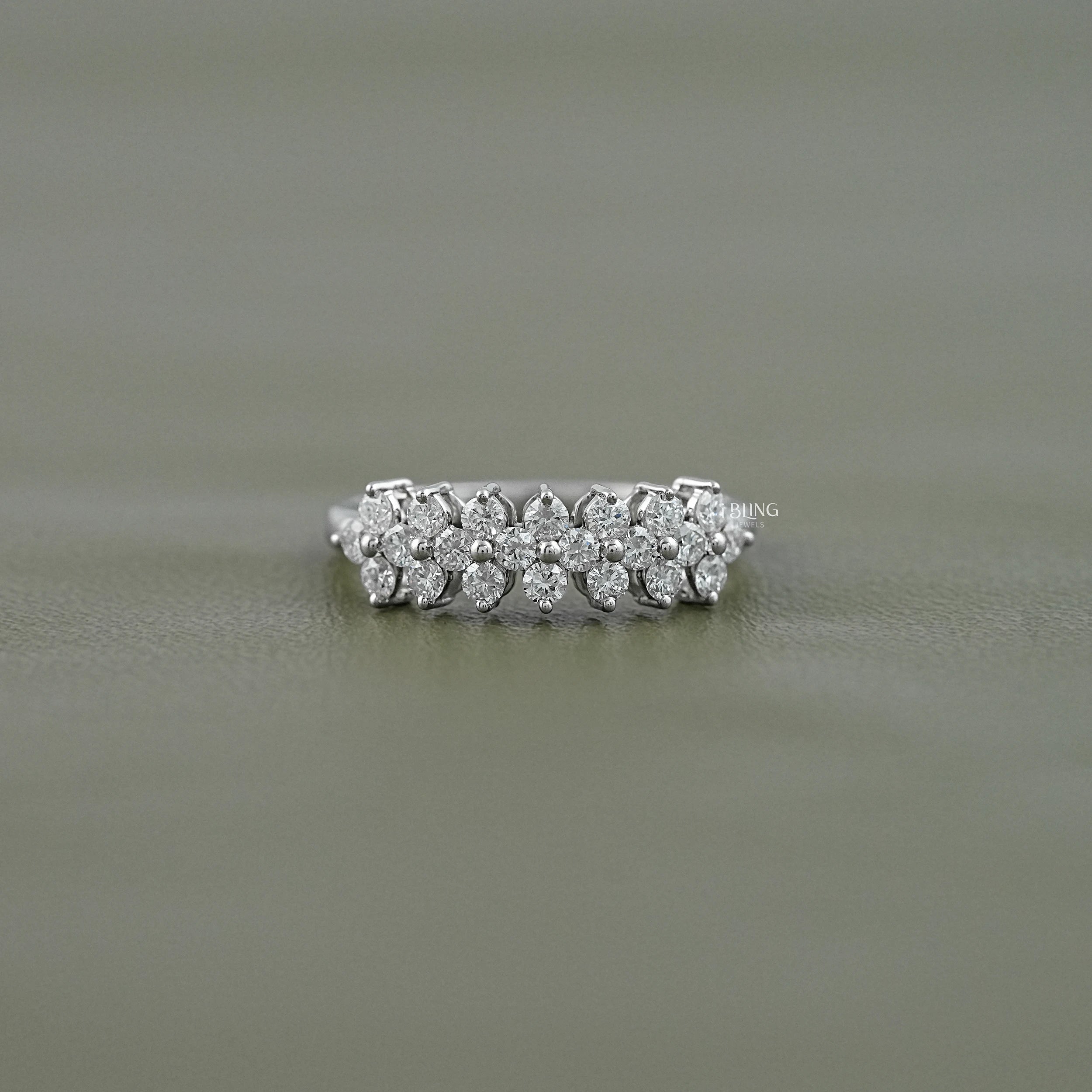 Round Lab Diamond Cluster Band – Ibling Jewels